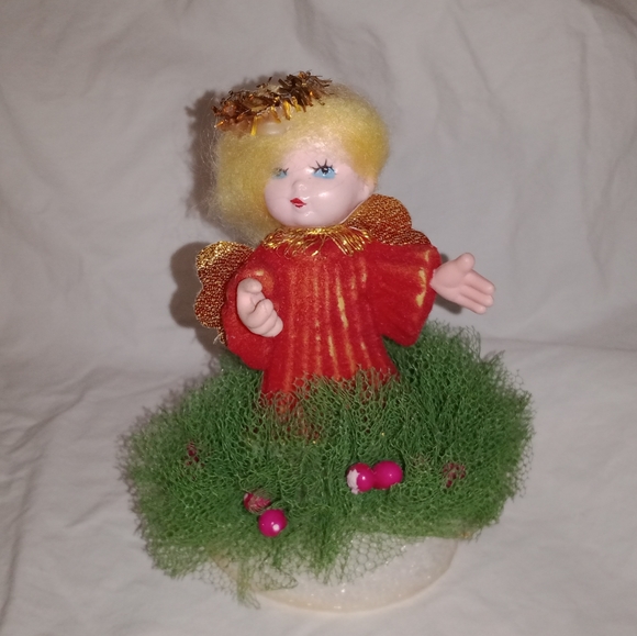 Unbranded | Holiday | Mcm Christmas Angel Flocked 95s 5 12 Tall Blue ...